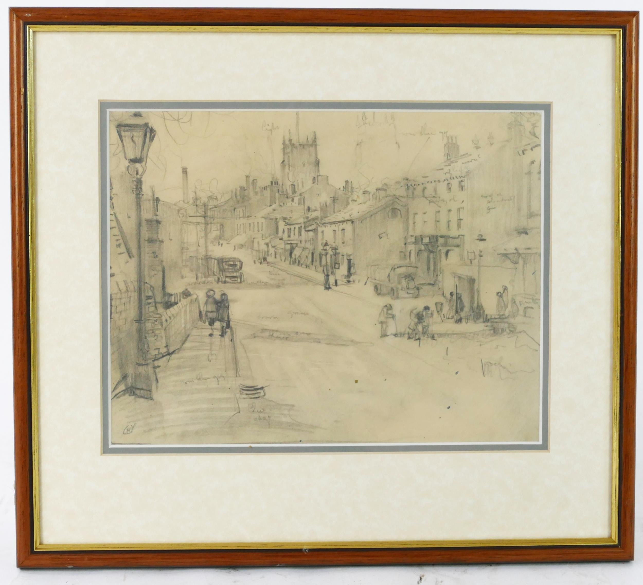 Cuthbert Crossley | pencil sketch of Halifax | MutualArt