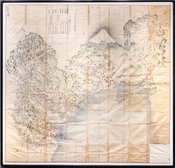 Versailles | Japanese Map of the Suruga Province showing Mt. Fuji (1868 ...