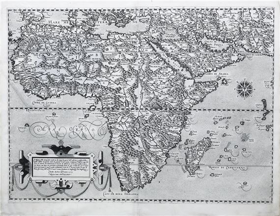 Hondius Henricus | Claudio Duchetti Map of Africa (Circa 1565) | MutualArt