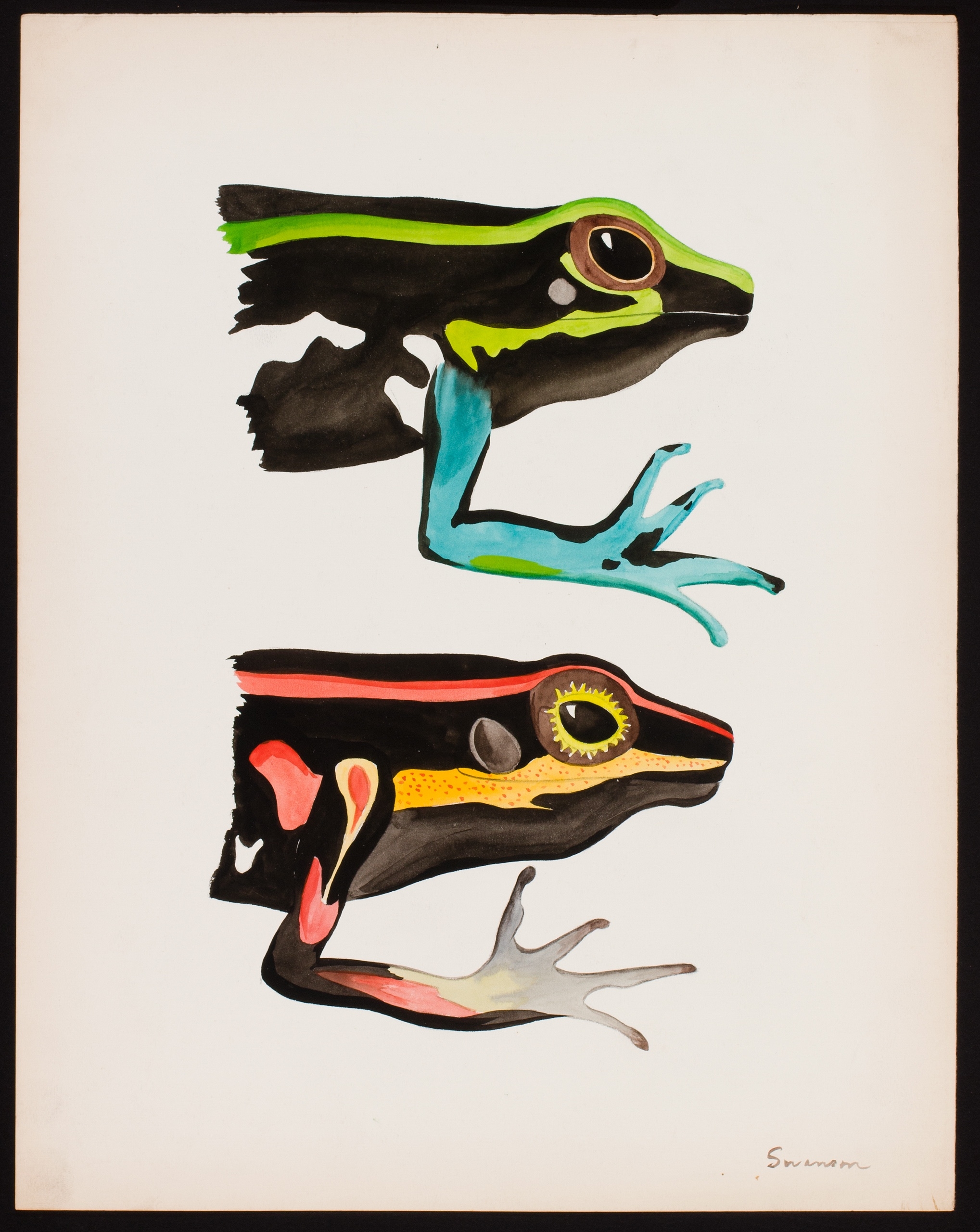 George Swanson | George Alan Swanson Watercolor, Two Frogs (1934 ...