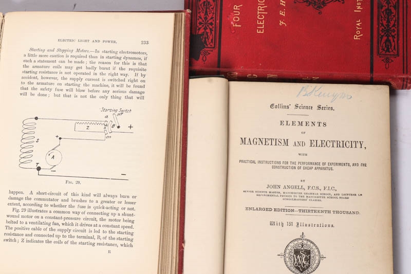 H. Gordon | Four antique books on the study of electricity (1897 ...