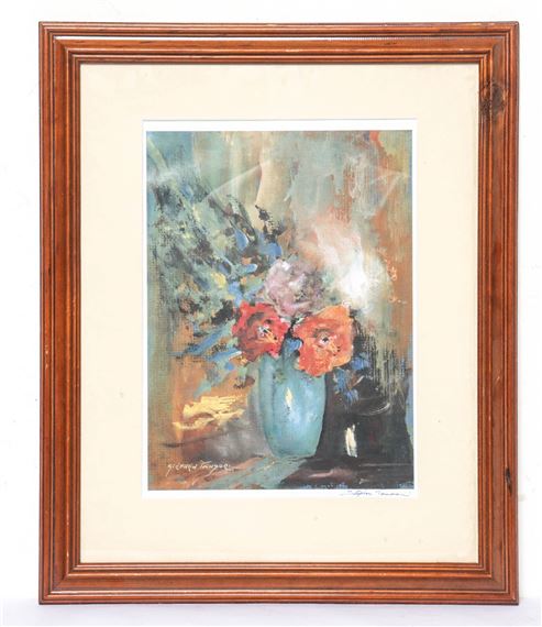 Stephen Tandori | print of a vase of flowers Frame dimensions: | MutualArt