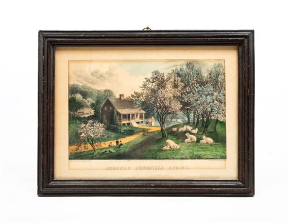 Currier & Ives | CURRIER & IVES AMERICAN HOMESTEAD SPRING PRINT (19th ...
