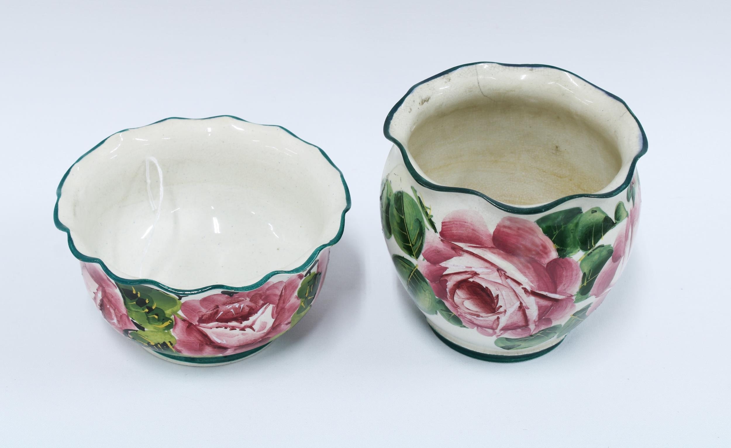 Wemyss Ware | Wemyss Ware Cabbage rose pattern planter and another of ...