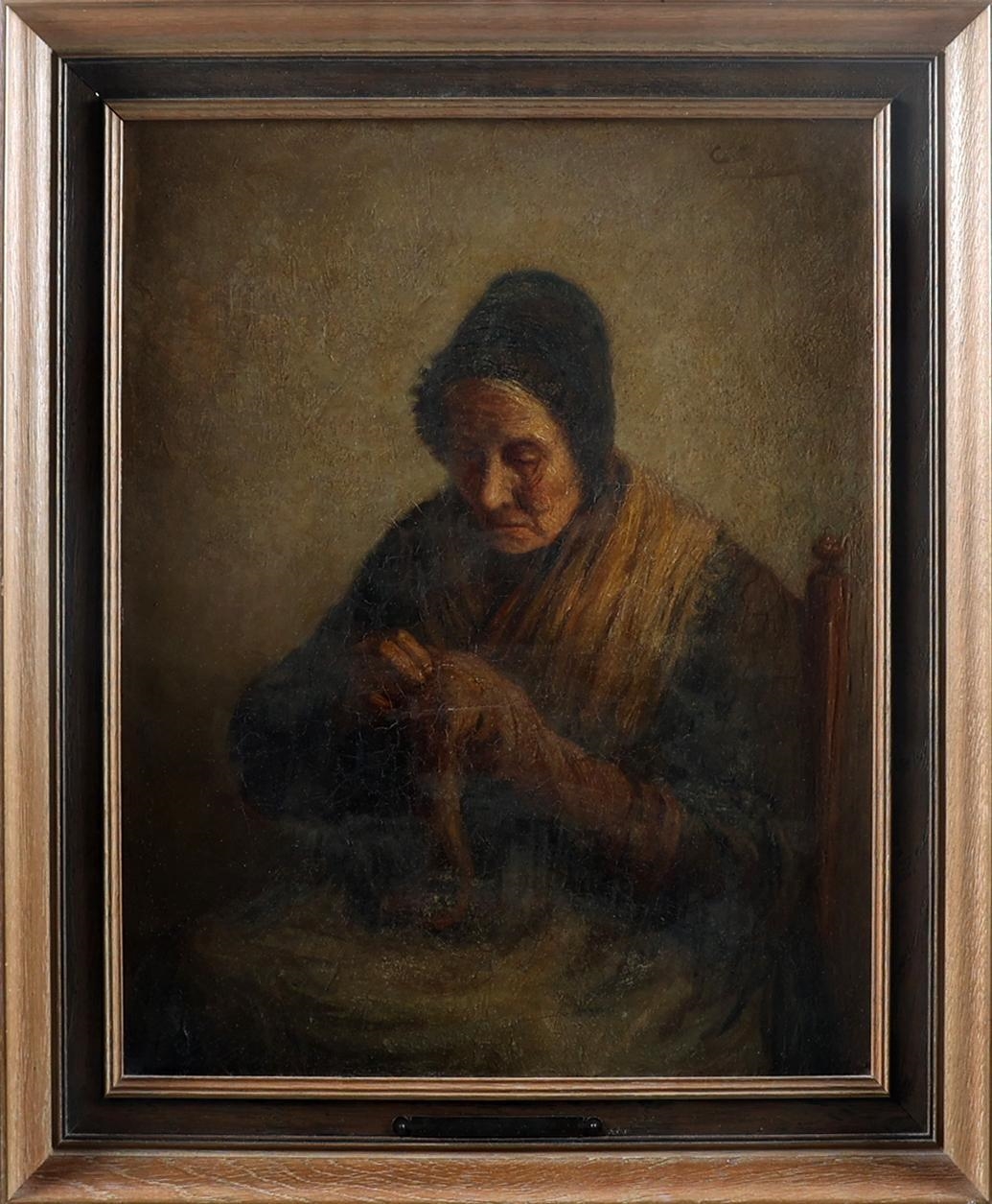 Gerke Henkes | Handwerkende vrouw in interieur | MutualArt