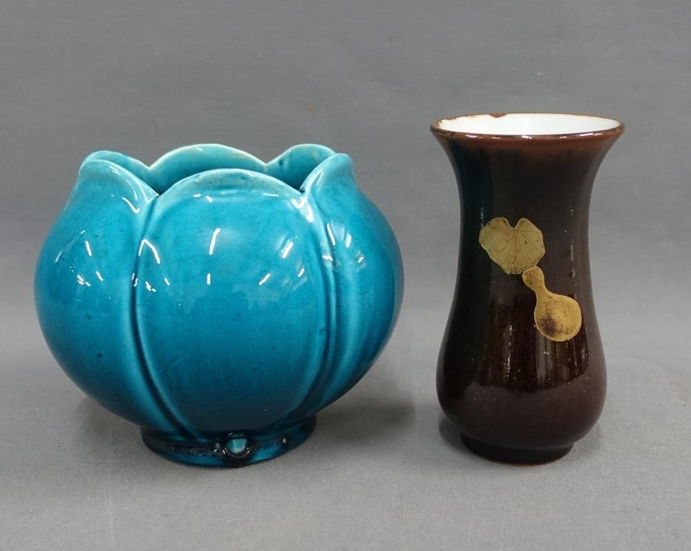 Bretby Pottery | Bretby pottery turquoise glazed planter | MutualArt