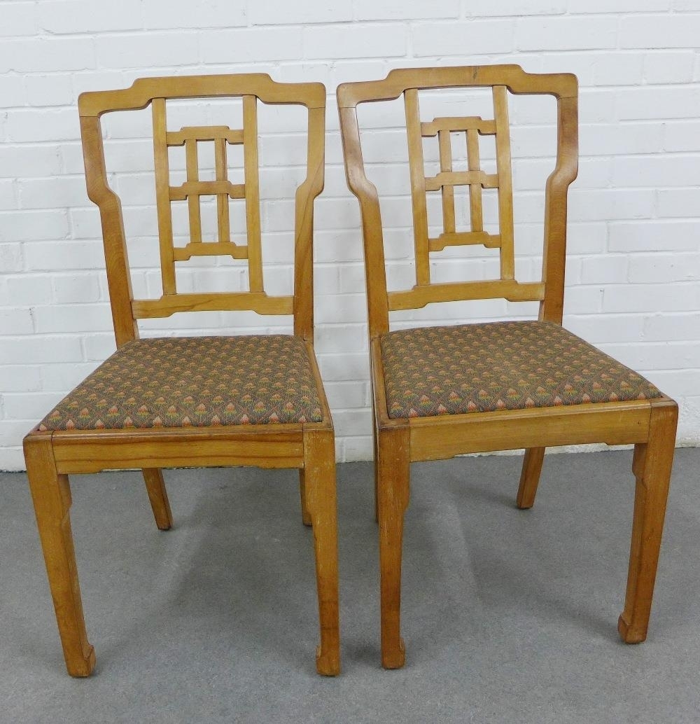Whytock & Reid | A pair of Art Deco chairs with Chinese style backs ...