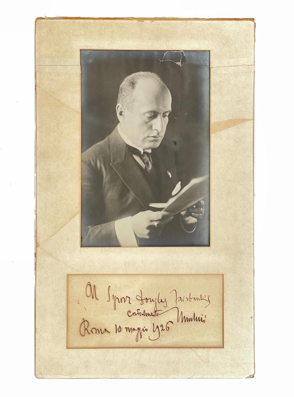 Benito Mussolini | PSA/DNA 1926 BENITO MUSSOLINI AUTOGRAPHED PHOTO TO ...