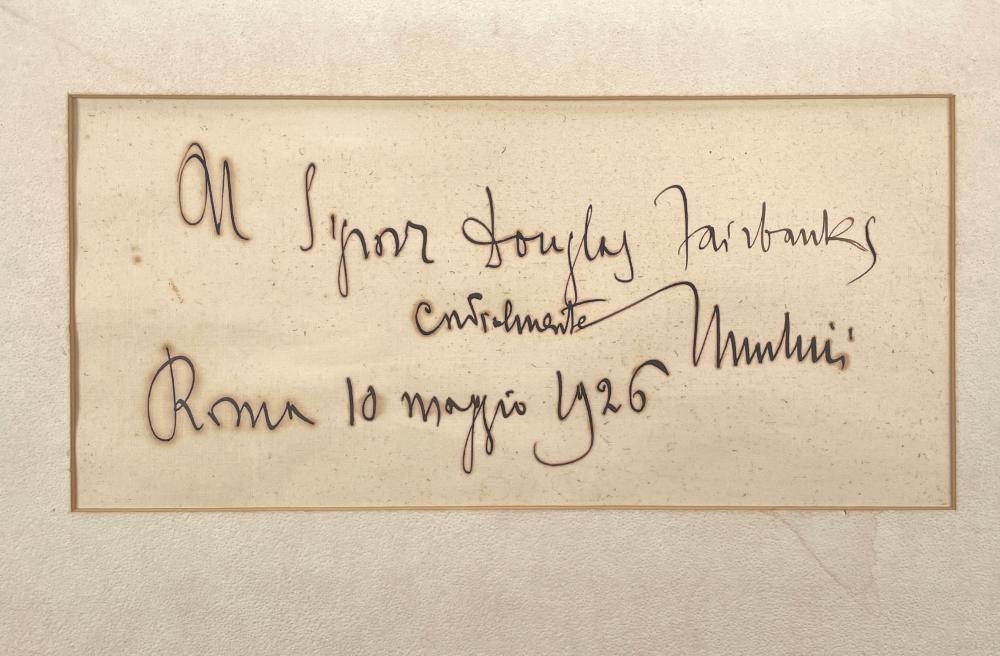 Benito Mussolini | PSA/DNA 1926 BENITO MUSSOLINI AUTOGRAPHED PHOTO TO ...