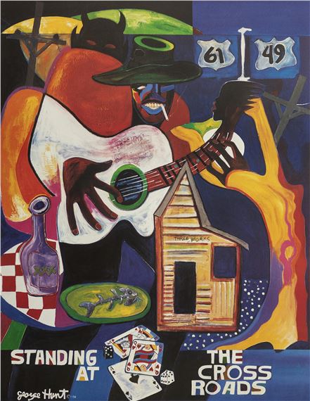 George Hunt | Lot of two works, Standing at the Crossroads, Hellhound ...