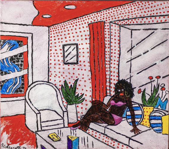 Robert Colescott | Homage to Lichtenstein (1991) | MutualArt