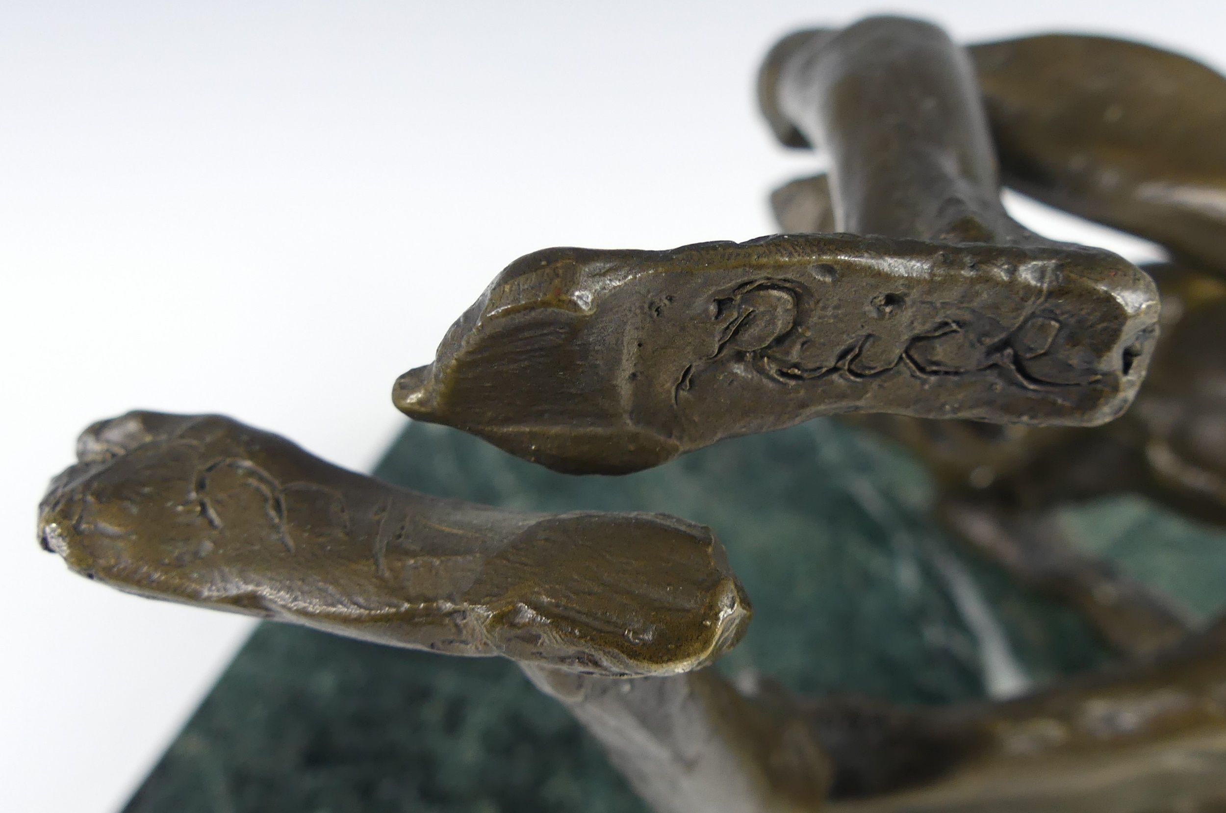 Sean Rice | Crouching skeletal grotesque figure | MutualArt