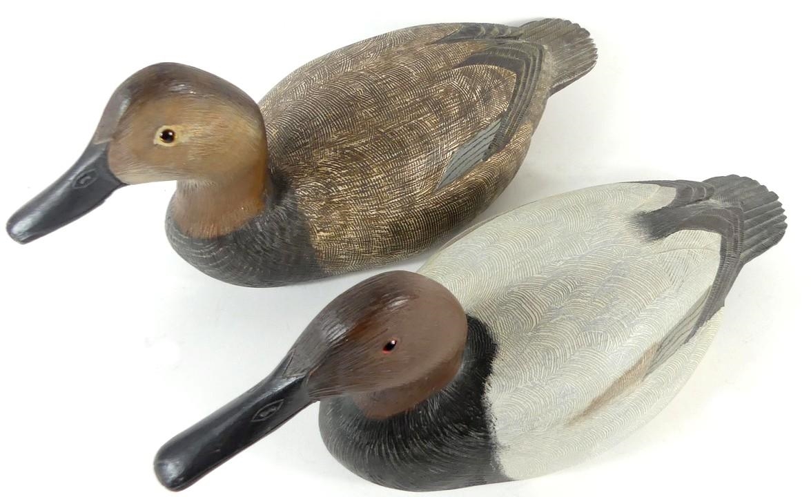 Charles Buchanan | Pair signed carved and hand-painted examples | MutualArt