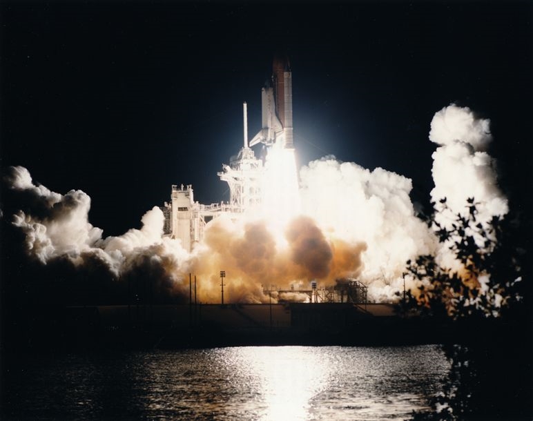 NASA | Nasa. Panoramic night view of Space Shuttle... - Lot 240 ...