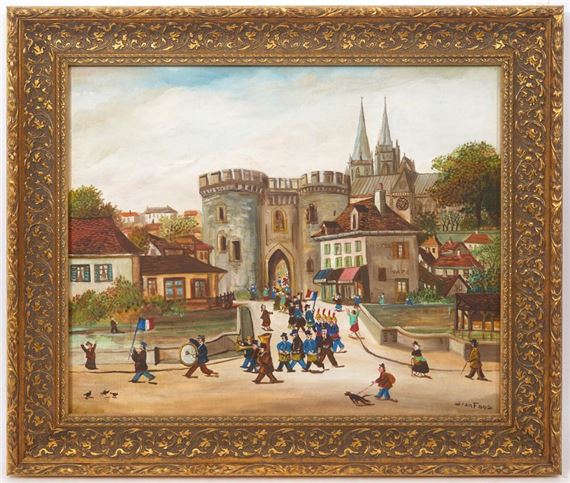 Jean Fous | Jean Fous French Village Oil Painting | MutualArt