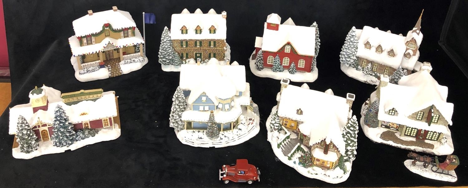 Thomas Kinkade | 8 Thomas Kinkade Hawthorne Village Christmas ...