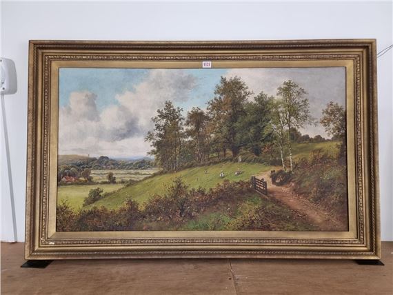 Octavius T. Clark | children in a meadow | MutualArt