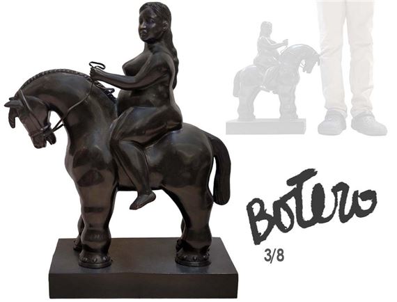 Fernando Botero | Large Woman On A Horse Fernando Botero Bronze | MutualArt