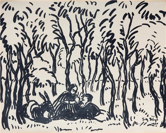 Fritz Bleyl | Heilige Familie 1920 (1920) | MutualArt