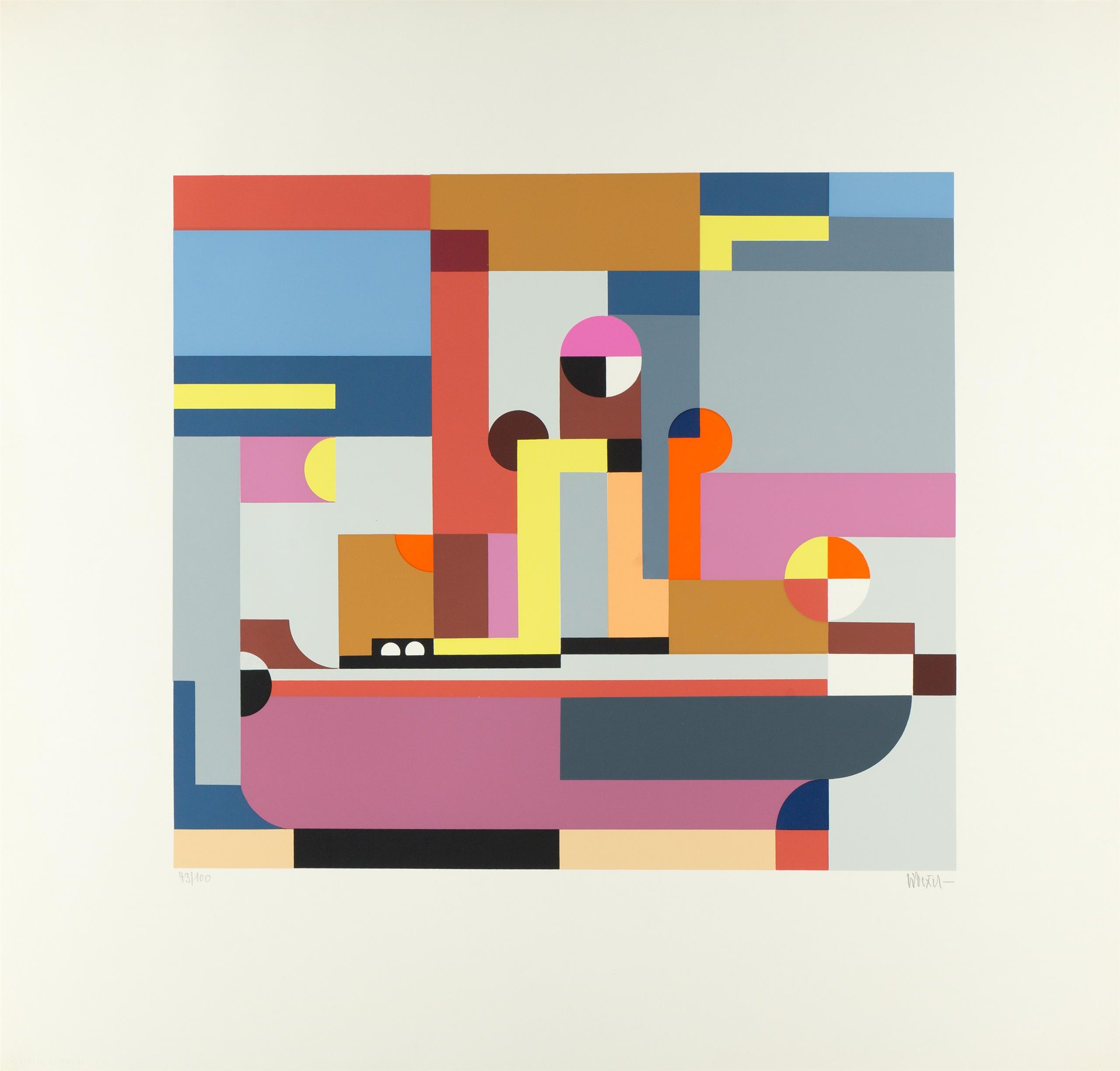 Walter Dexel | Das harte P-Bild 1969 / Dampfschiff 1972 (1969) | MutualArt