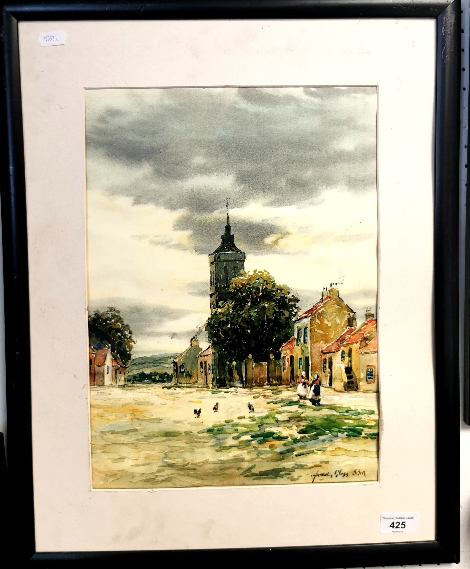 John Hamilton Glass | Village scene, | MutualArt