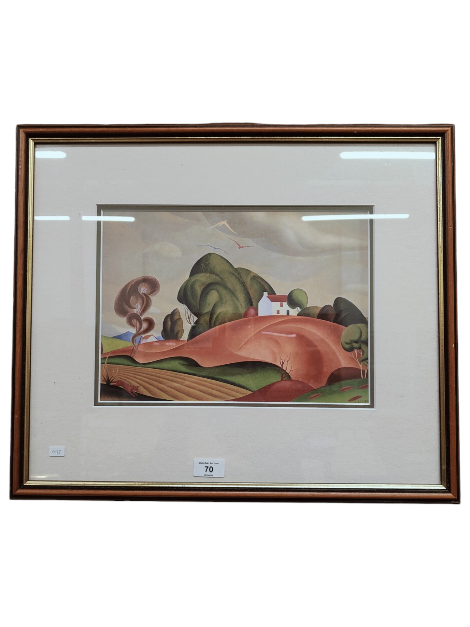 John Luke | STILL LIFE WITH ORANGE-PATTERN CLOTH | MutualArt