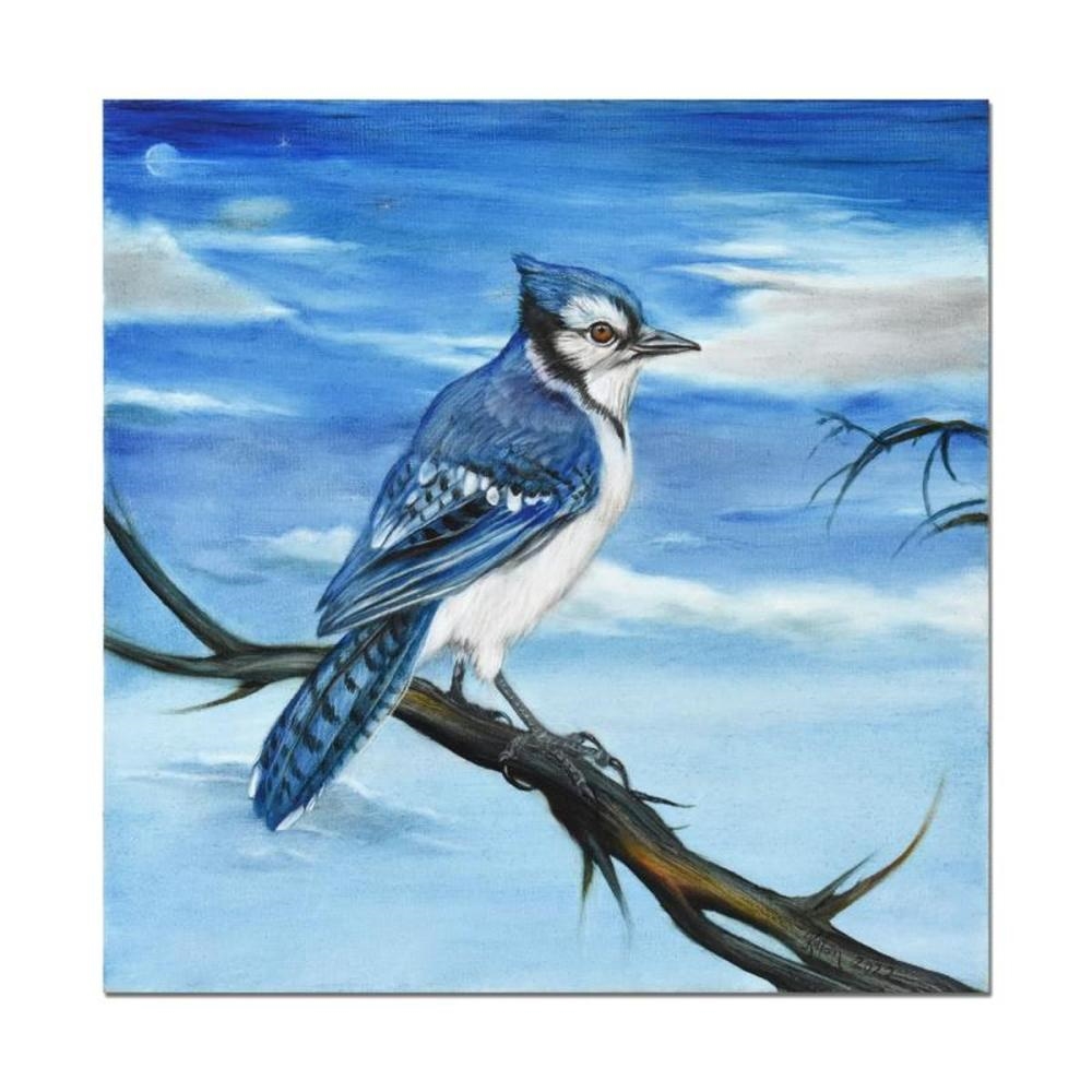 Martin Katon | Blue Jay Blue Original Oil Painting on Canvas | MutualArt