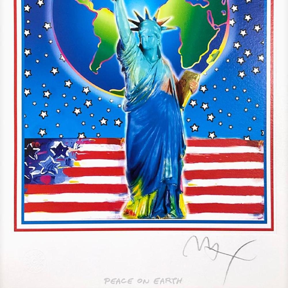 Peter Max | Peace on Earth II Framed Limited Edition Lithograph | MutualArt