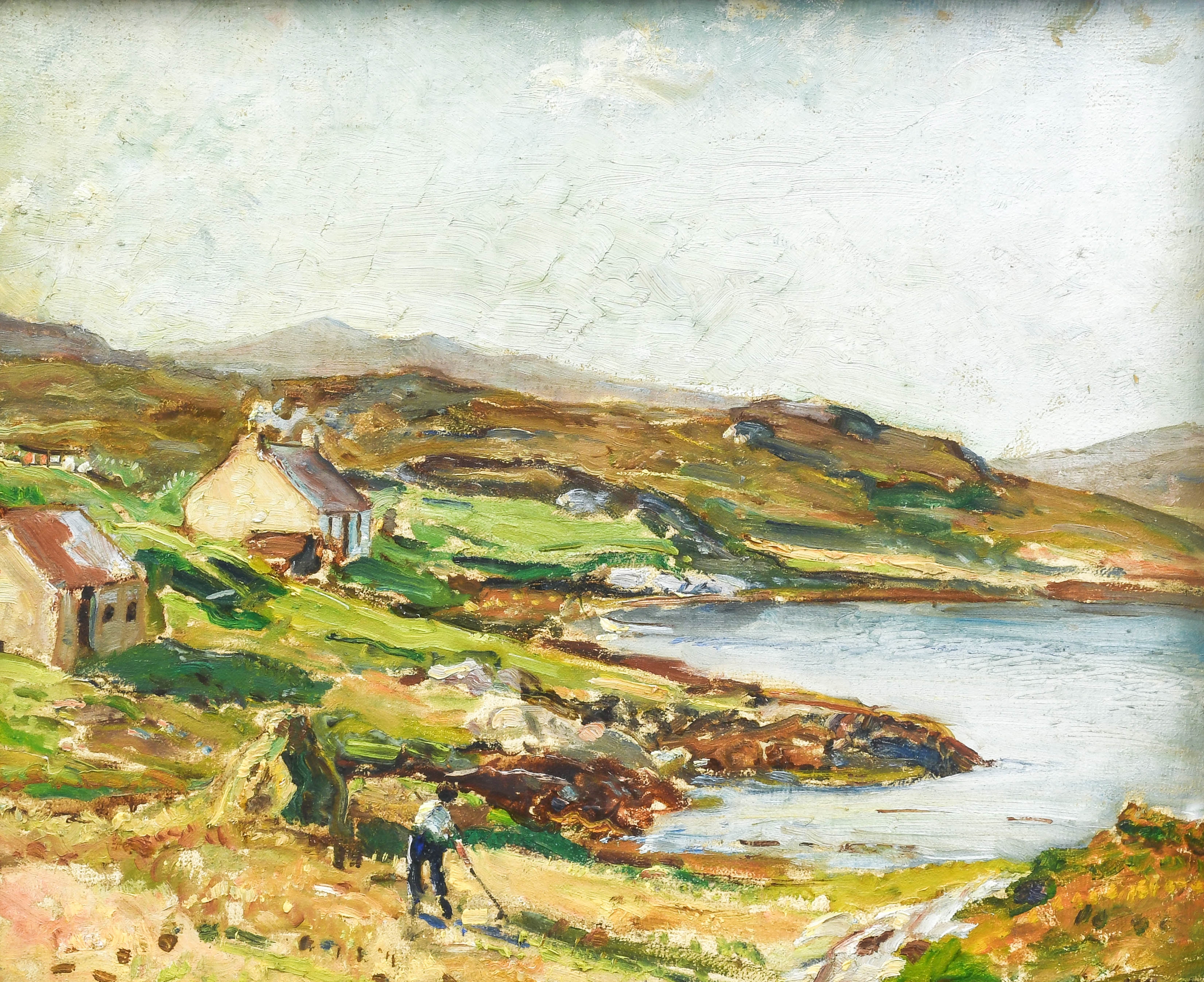 Herbert Royle | Landscape with hayrick, possibly Scotland (1960 ...
