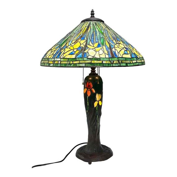 Tiffany Studios | Tiffany Style Daffodil Stained Glass Lamp (1989 ...