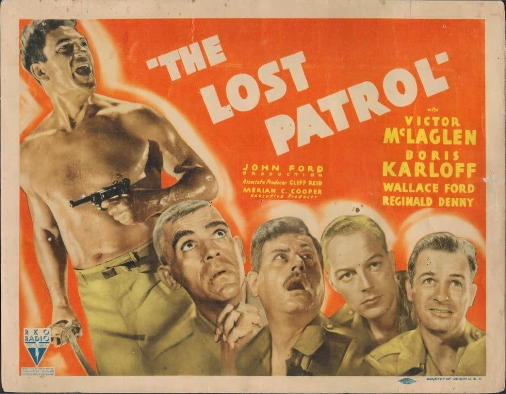 John Charles Ford | The Lost Patrol - title lobby card (1934) | MutualArt