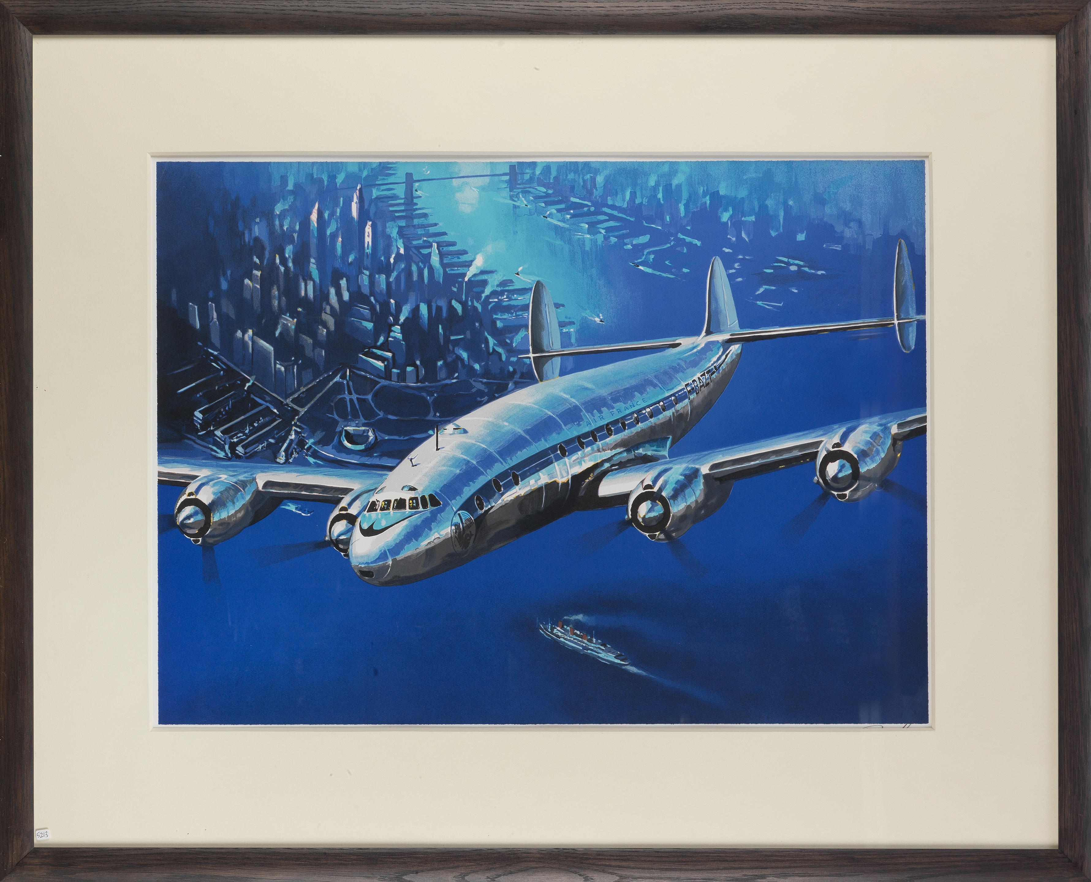 Lucio Perinotto | Air France Constellation over Manhattan | MutualArt