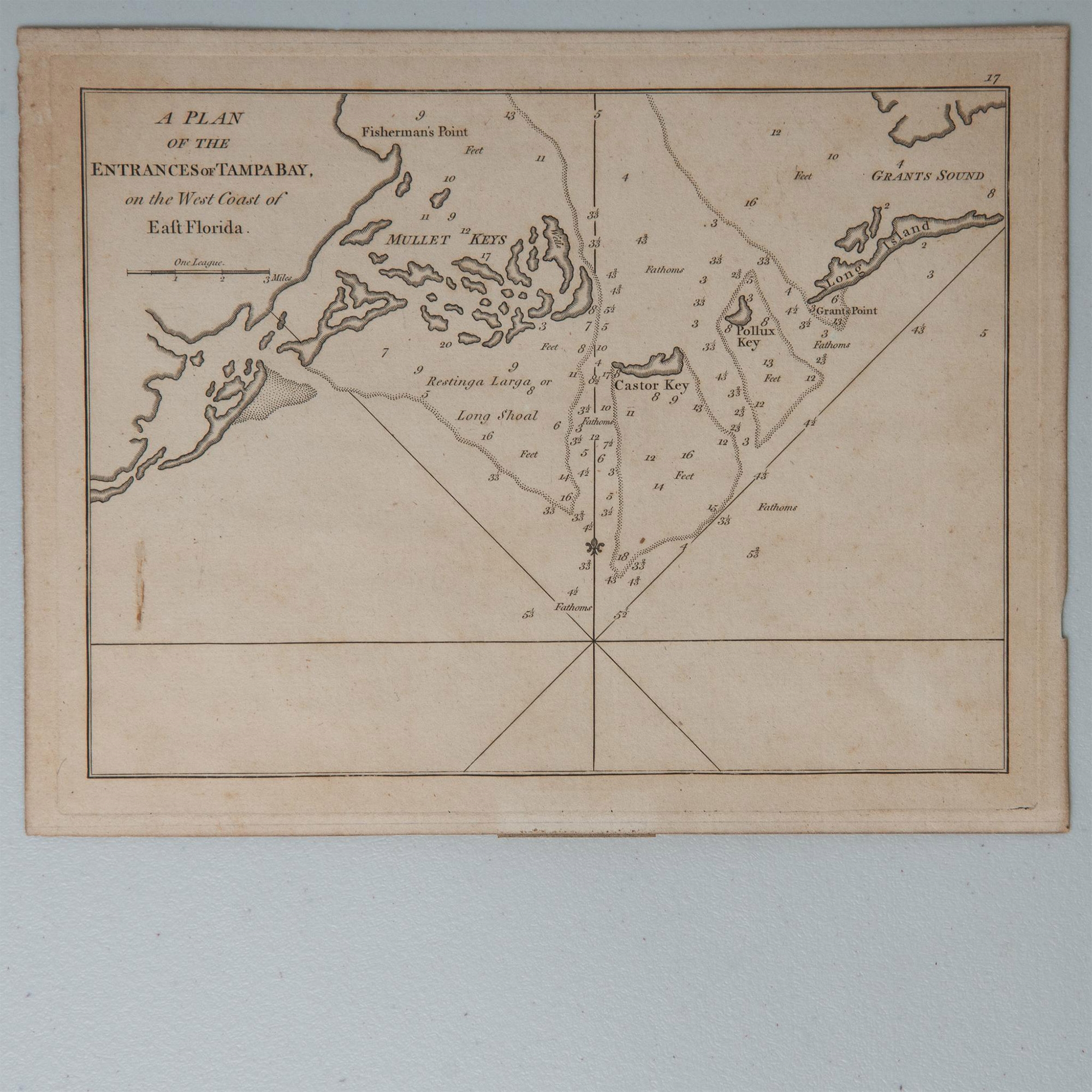 Robert Sayer | 18th Century Robert Sayer Engraved Map, Tampa Bay (18th ...