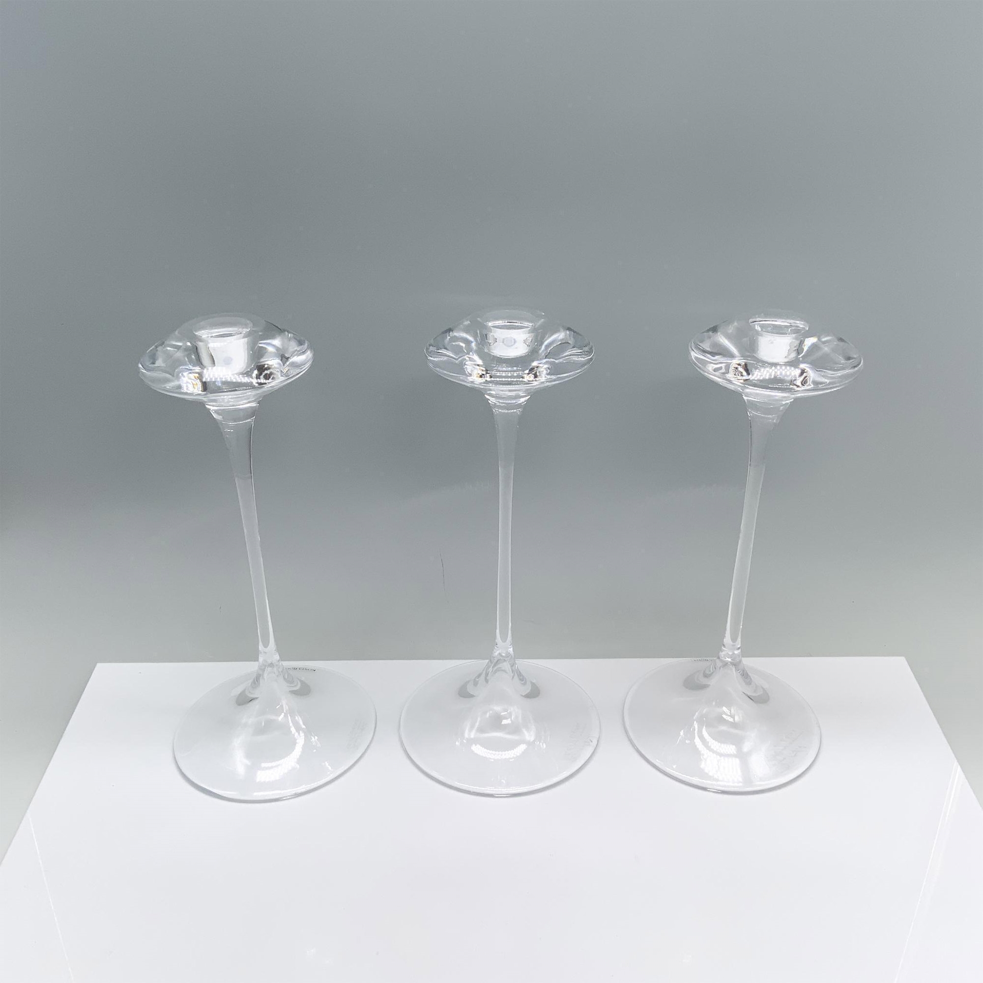 Kjell Engman | 3pc Kjell Engman for Kosta Boda Candlesticks, Fanfare ...
