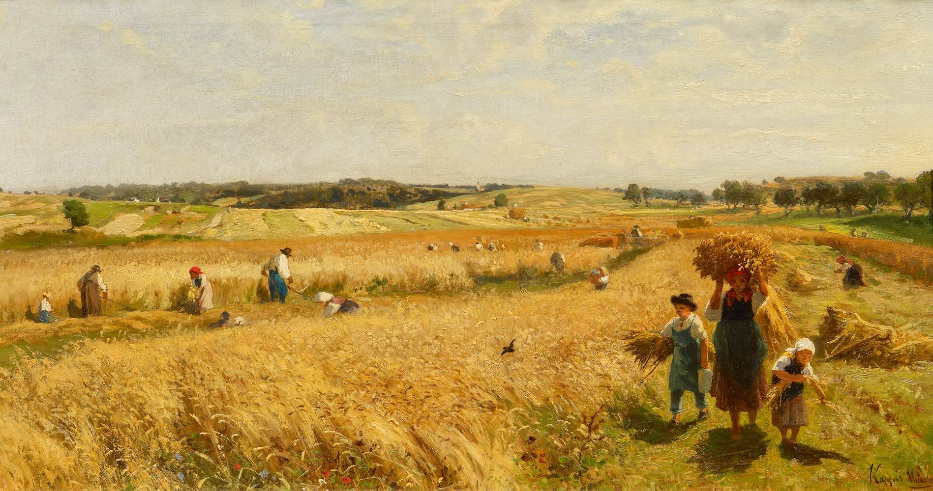 Albert Kappis | The grain harvest | MutualArt