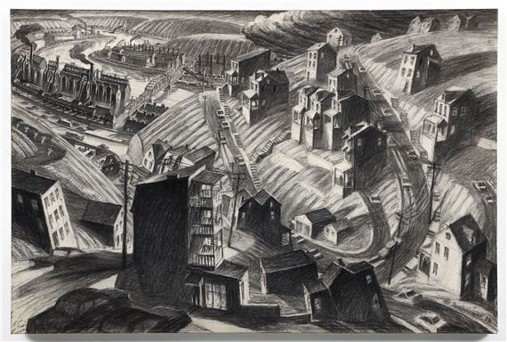 Douglas Cooper | View of Mills from Hill District (1998) | MutualArt