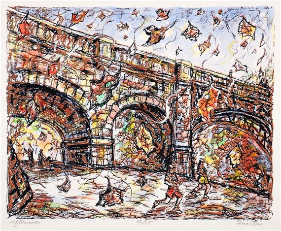 Robert Qualters | Bob Qualters hand colored lithograph Afternoon ...