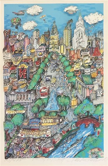 Charles Fazzino | Charles Fazzino - Philly by Day | MutualArt