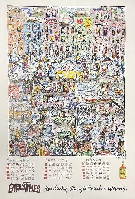 James Rizzi | James Rizzi - Early Times Poster (1990) | MutualArt