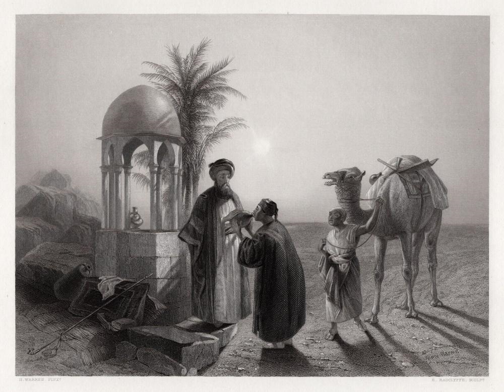 Henry Warren | Henry Warren 1800s Antique Engraving Fount in the Desert ...