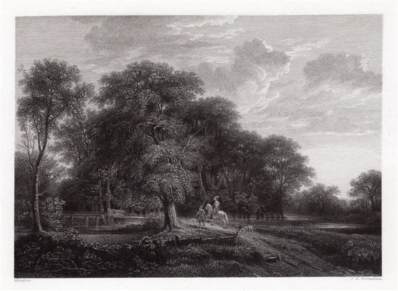 Anthonie Waterloo | Landscape with Figures (1836) | MutualArt