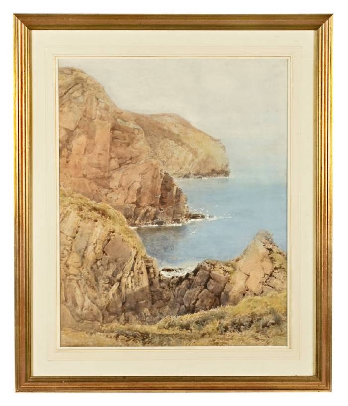 Fred Tucker | Coastal cliff scene | MutualArt