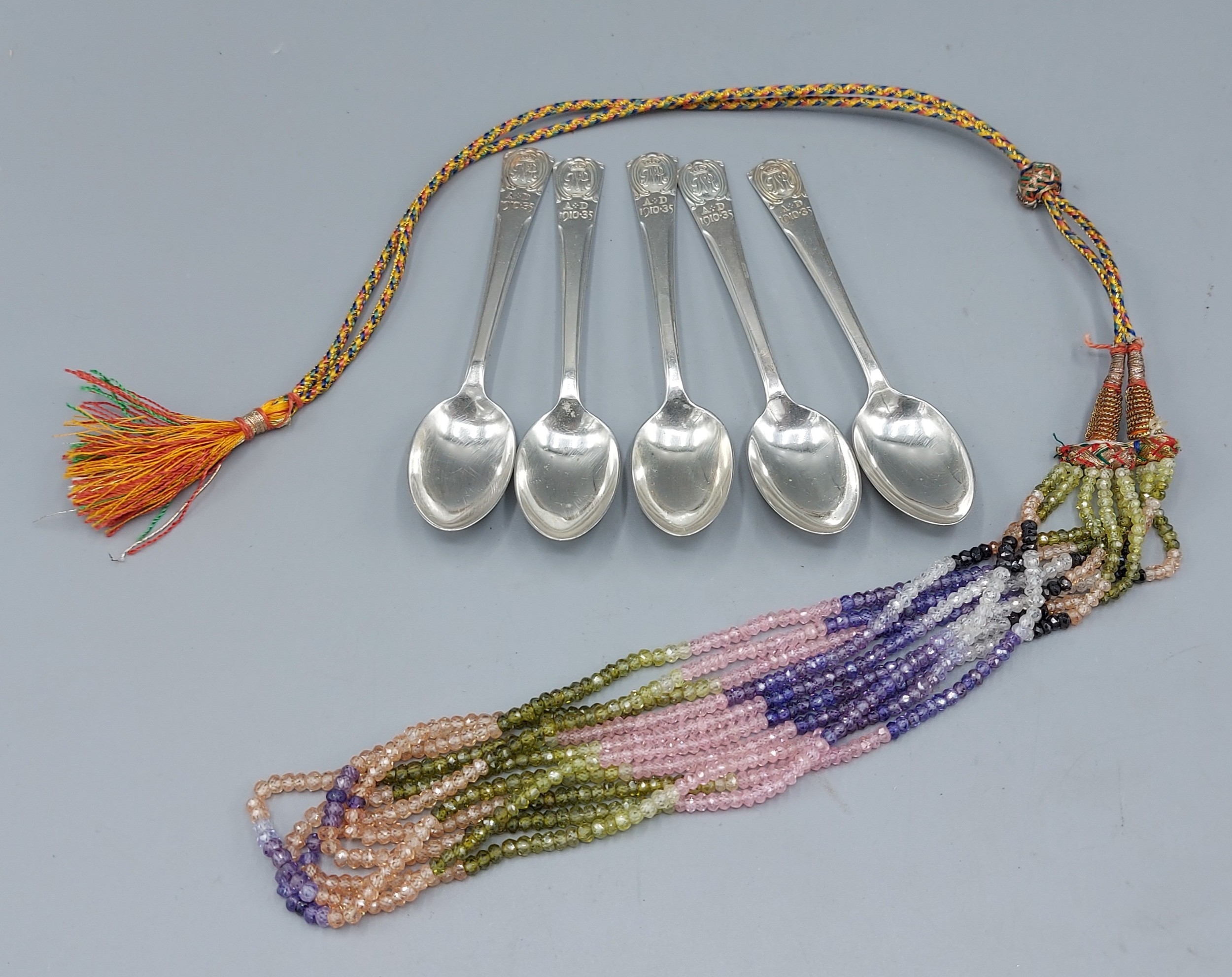Sheffield | An Indian stone set five strand necklace together with a ...