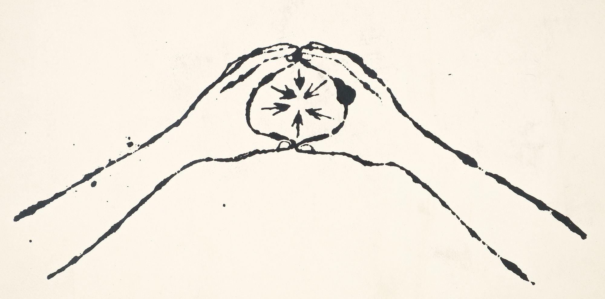 Andy Warhol | Original Blotted Line Drawing of a Pointing Finger for an ...