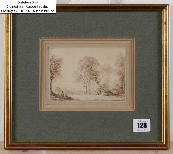 Peter de Wint | Figures and cattle in a landscape | MutualArt