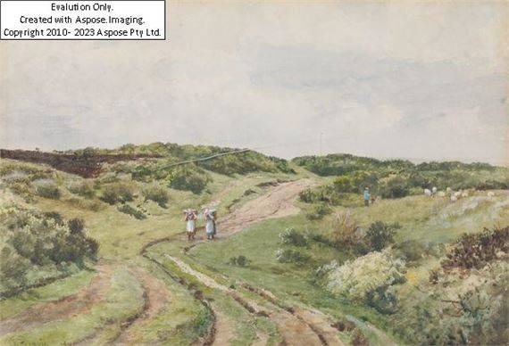 Richard Beavis | Figures with bundles on a track (1891) | MutualArt