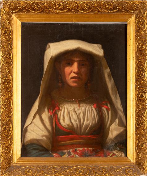 Teofilo Patini | Donna ciociara in abiti tradizionali (1990) | MutualArt