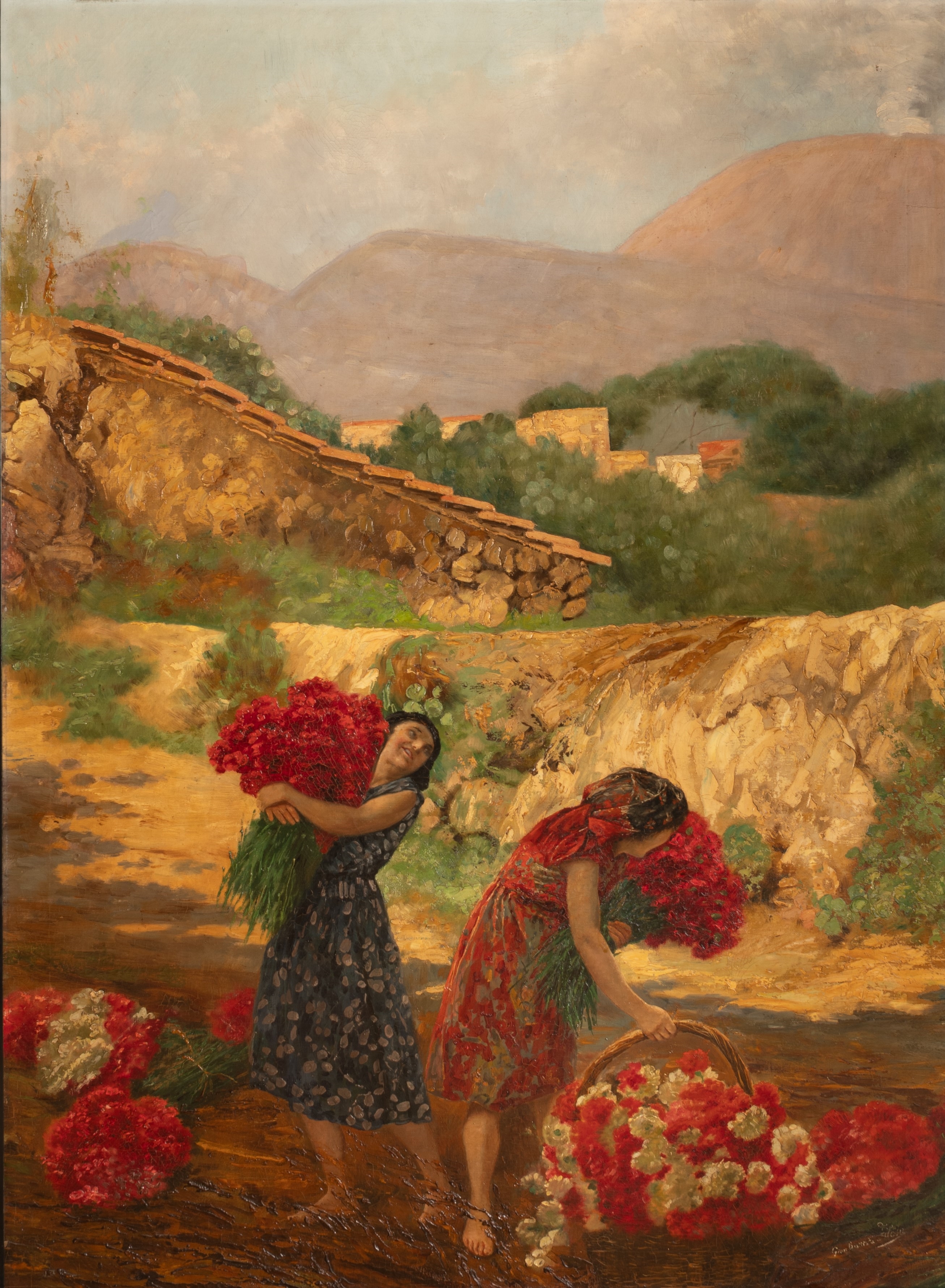 Giovanni Battista Filosa | Donne che raccolgono fiori | MutualArt