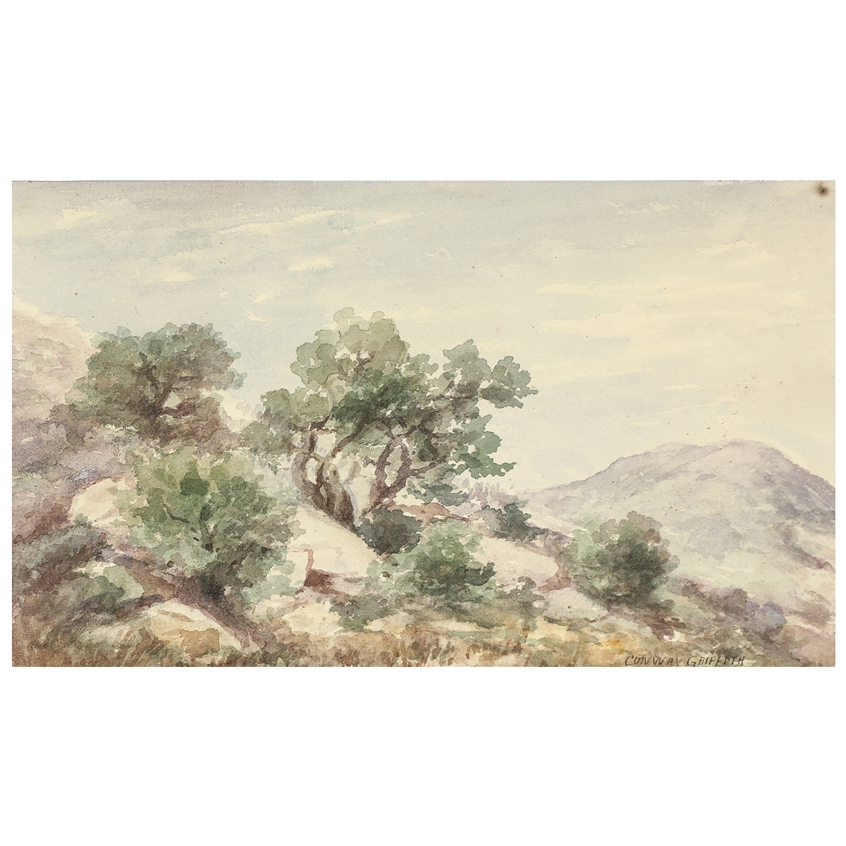 Conway Griffith | Conway Griffith (1865-1924) Watercolor, Western ...