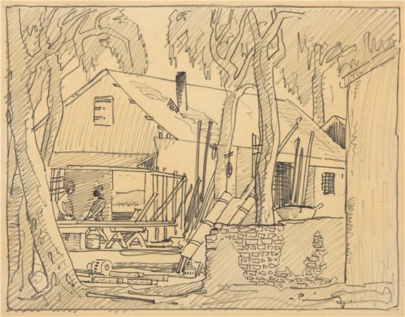 Jacob Hendrik Pierneef | TIMBER MILL | MutualArt